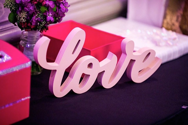 Wedding Love Sign for Wedding Table Calligraphy by ZCreateDesign