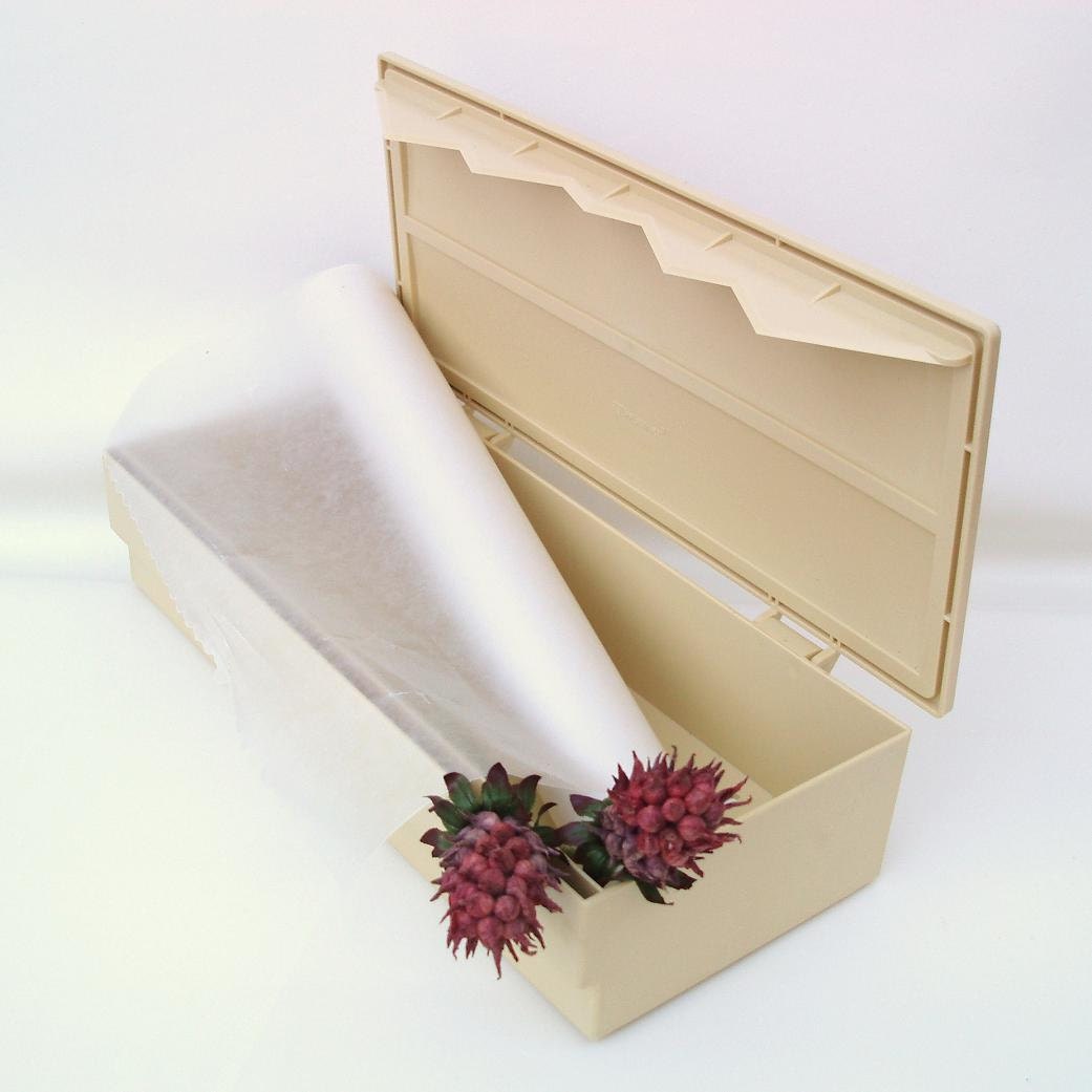 Vintage Tupperware Wax Paper Dispenser Foil Holder Wall Rack