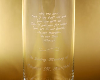 MEMORIAL CANDLE VASE Floating Candle in a by PersonallyEngrave