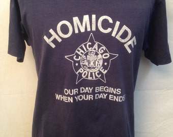 Vintage Chicago Homicide T-Shirt Size Large