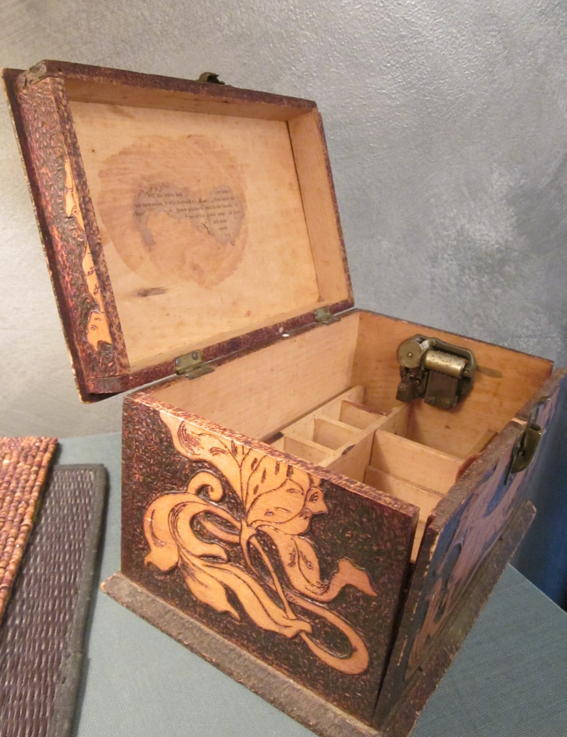 Antique Flemish Pyrographic Kit – Outfit No. E Wooden Container and ...