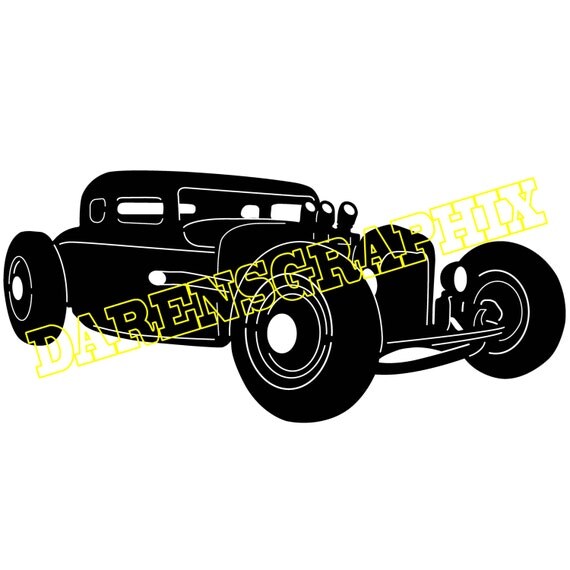 DXF file of a hot rod coupe for use with a cmc machine