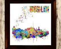 Unique dublin skyline related items | Etsy