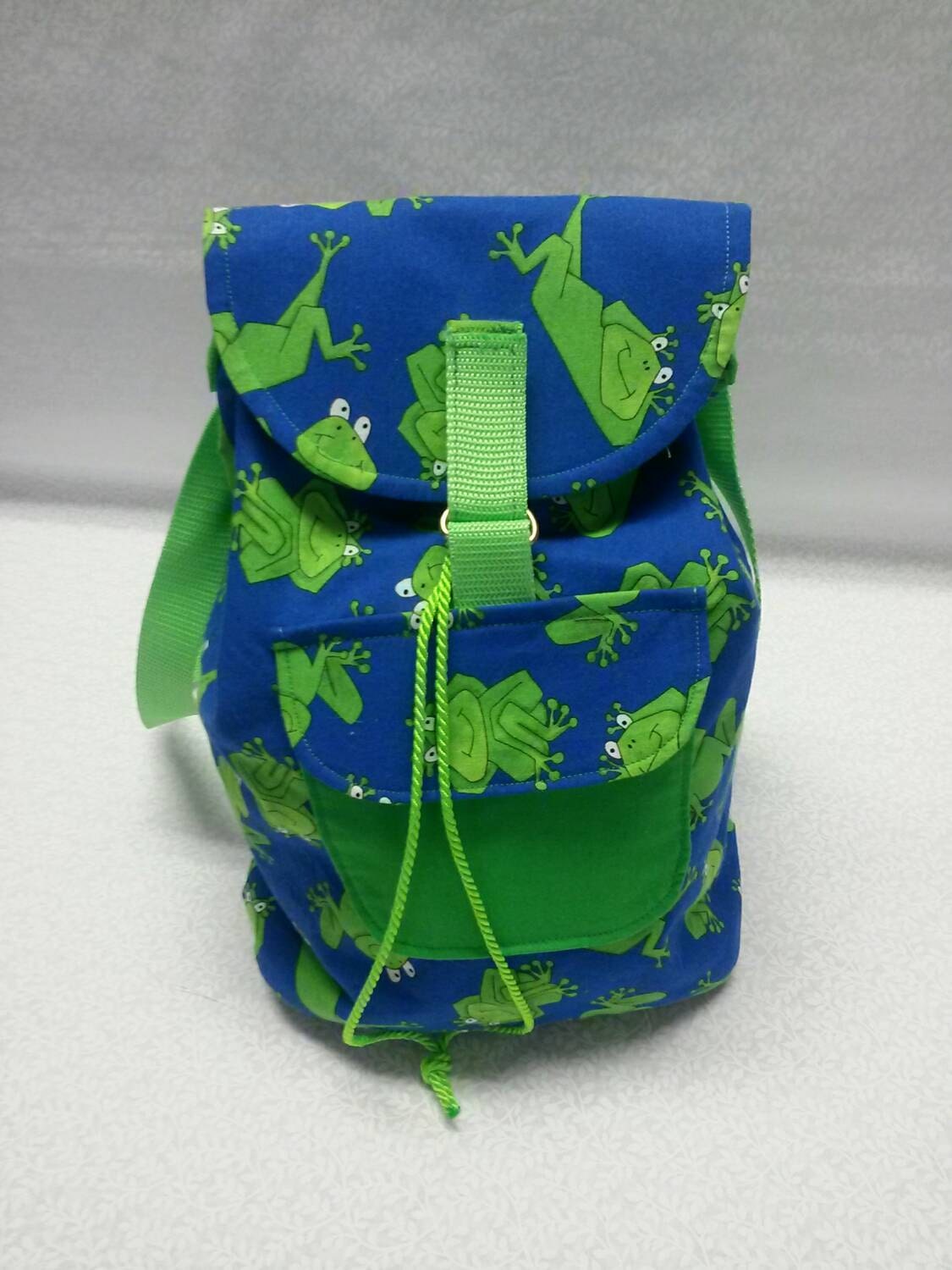Frog Backpack by littlebagsandmore on Etsy