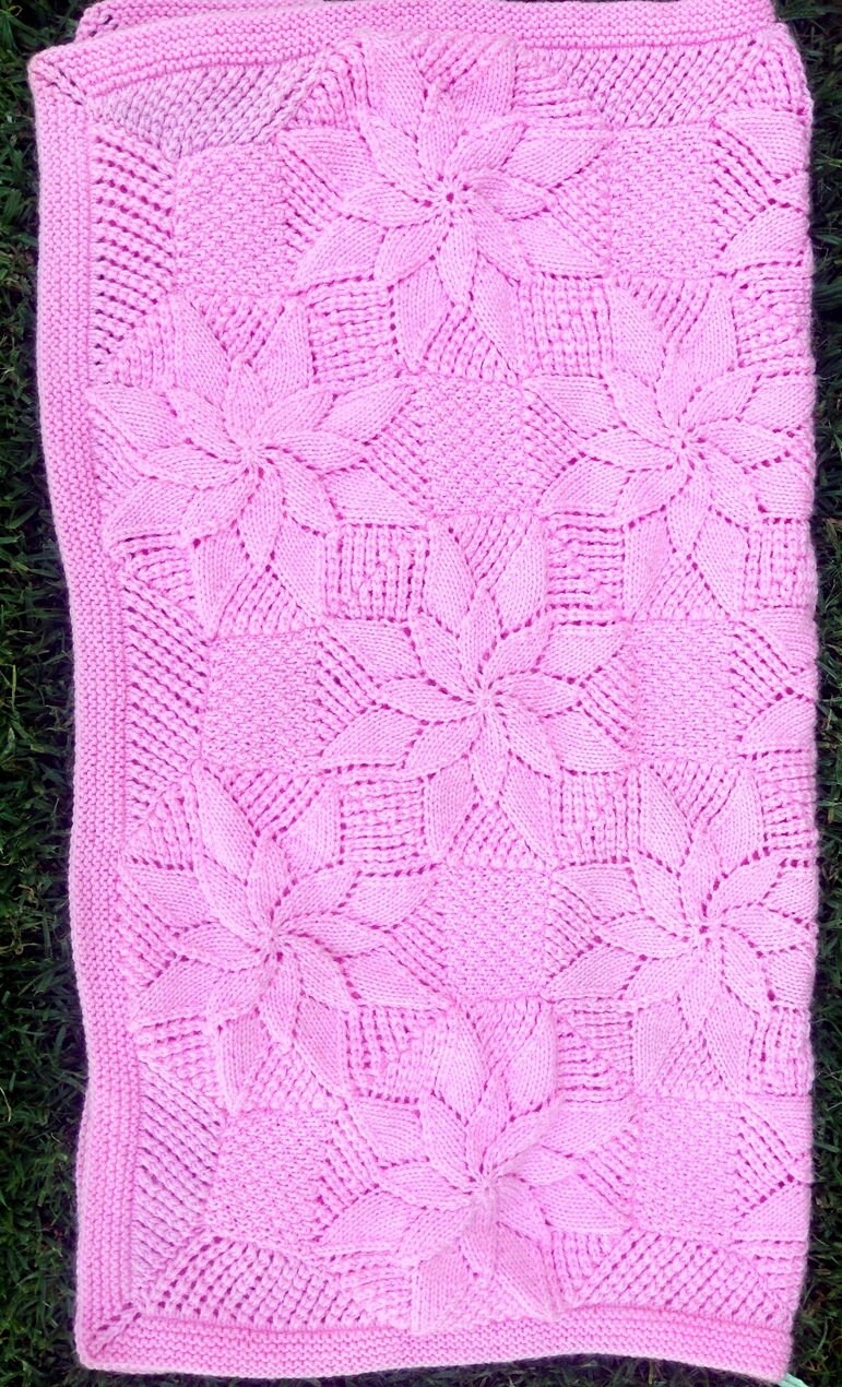 Double Star Baby Blanket Knitting Pattern Vintage Style