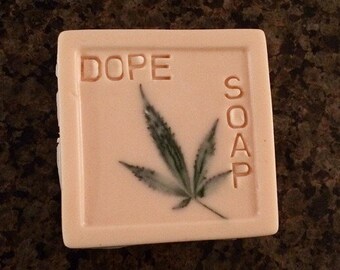Dope soap, real marijuana leaf, hemp oil soap, natural soap,shea butter ...