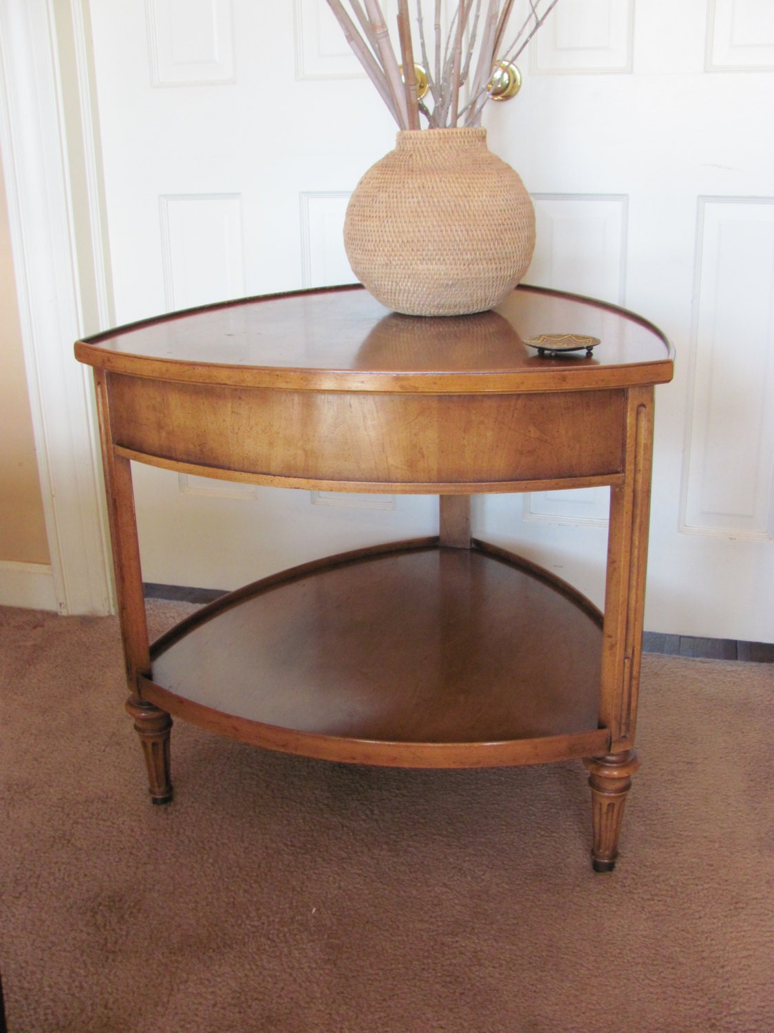 Fine Classical Triangular Lamp Table By Henredon Furniture Ind. – Haute ...