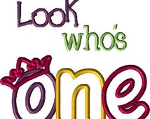 Popular items for look whos one on Etsy