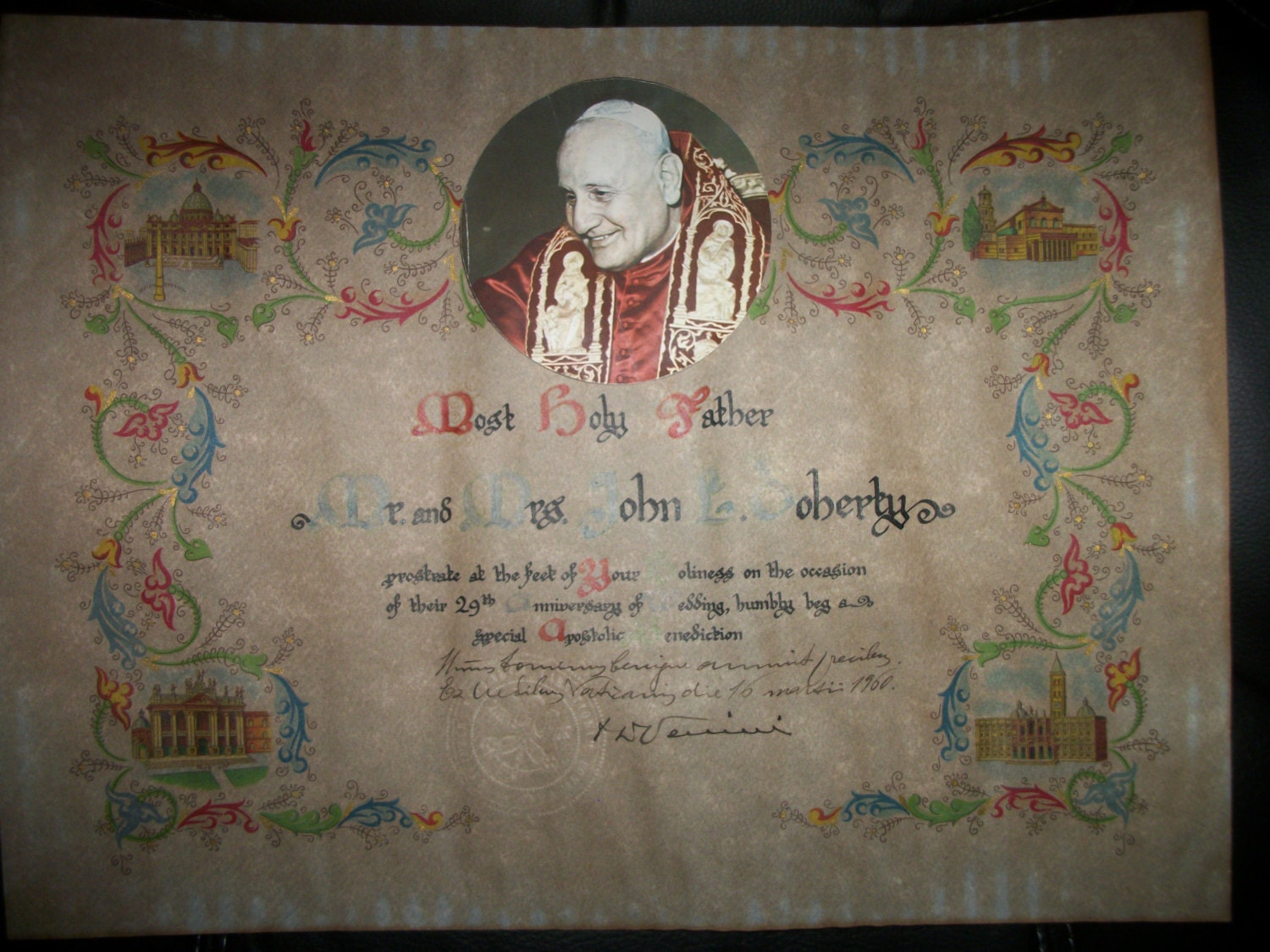 Illuminated Apostolic John XXIII Pope John the 23rd Plenary