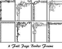Popular items for digital page borders on Etsy