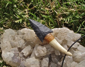 Basalt Arrowhead Mini Knife Pendant Necklace