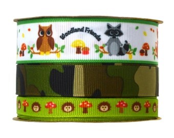 Popular items for woodland ribbon on Etsy