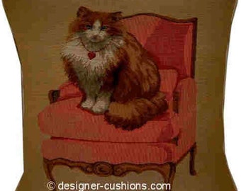 Susan Herbert Opera Cats Tapestry Cushion by designercushions