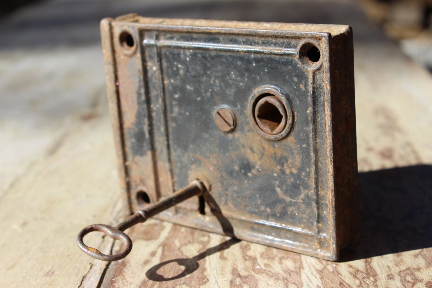 Antique Door Hardware Lock with Key Lock and Key Vintage Door
