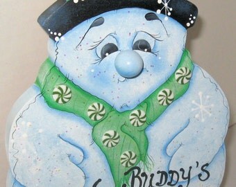 Popular items for painted snowman on Etsy