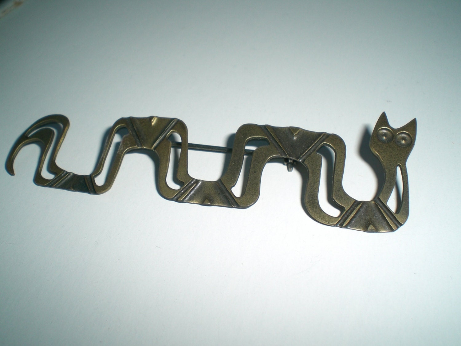 Gold Tone Metal Snake Pin Signed BP – Haute Juice
