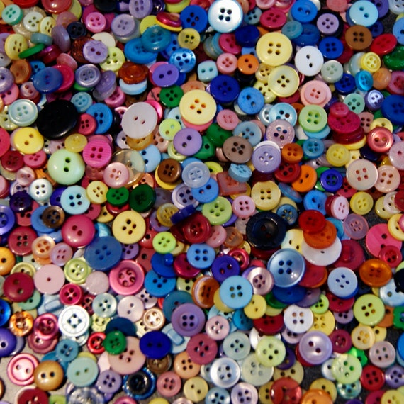 SALE 1000 SMALLS Buttons All Color Button Mix by MellowMoonSupply