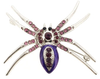 Items similar to Vintage Rhinestone Spider Pin \/ Brooch on Etsy
