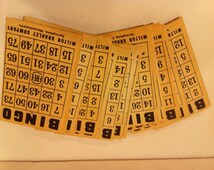 Popular items for vintage bingo cards on Etsy