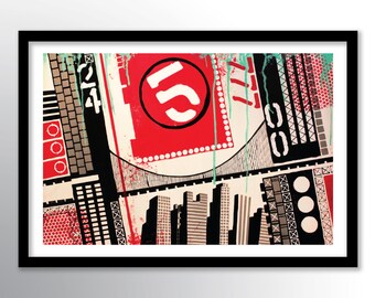 11x17 PRINT Abstract Painting on Glossy Cover by FariasFineArt