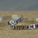 Personalized Stacking Rings Hand Stamped Sterling Silver