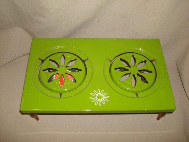 Vintage Mid Century Country Cookery STERNO BUFFET Warming TRAY ~ Green ...