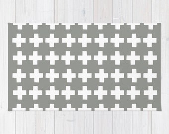 Swiss cross rug | Etsy