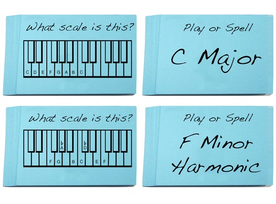 Music Scale Flashcards 50 Flashcard for learning all your