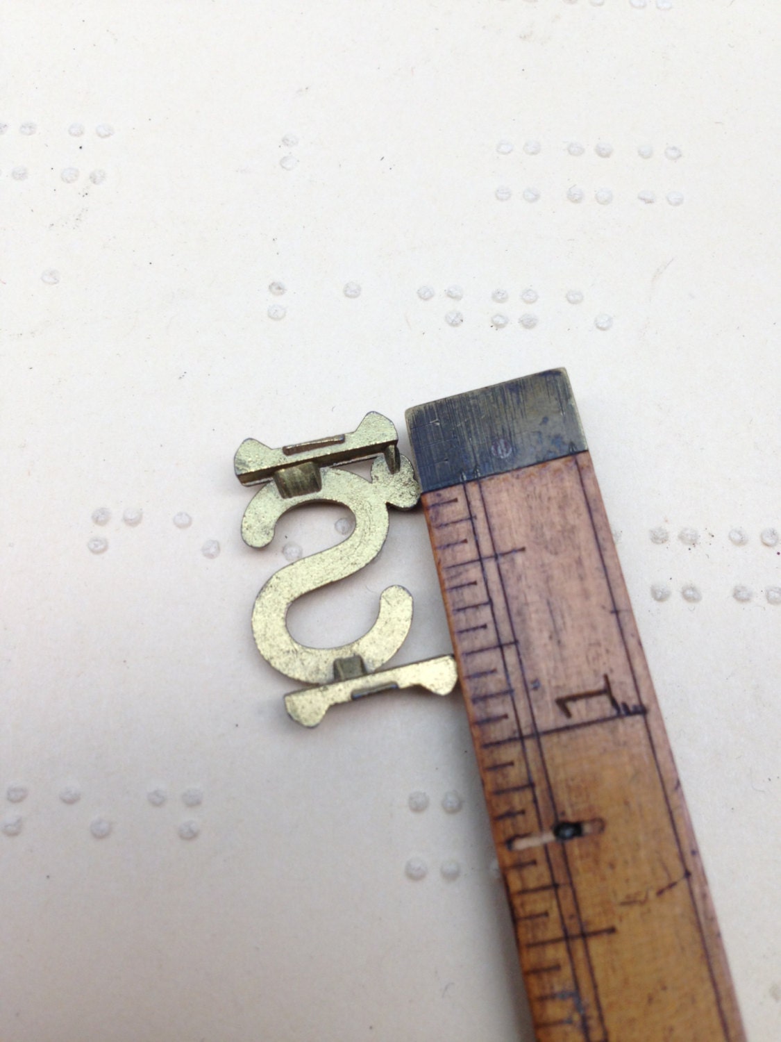 Small brass letter S Vintage brass house letter by aVintageParcel