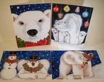 Popular items for polar bear christmas on Etsy