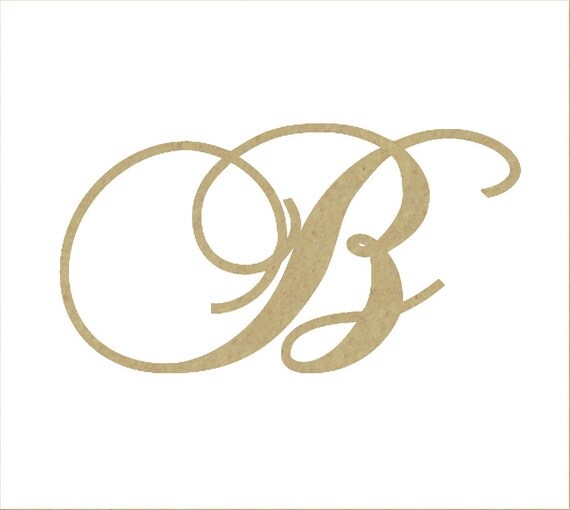 Wooden Monogram Letter B Large or Small Unfinished by Buildeez