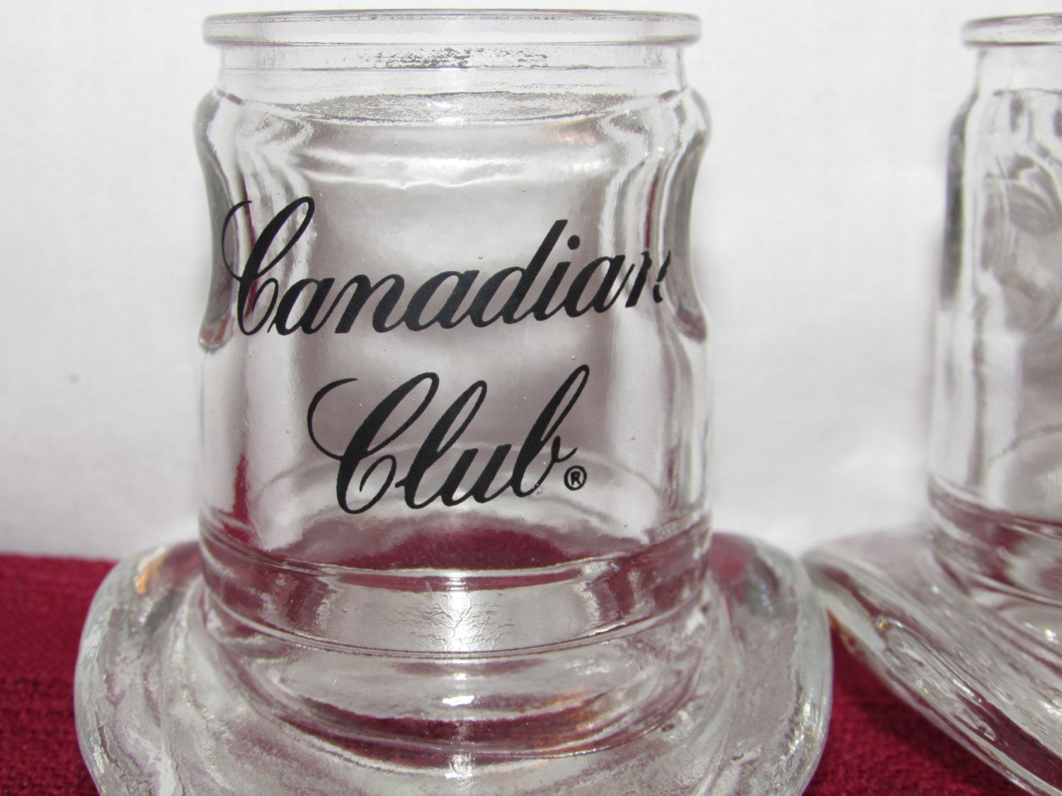 Canadian Club TOP HAT Shot Glasses Set of 2
