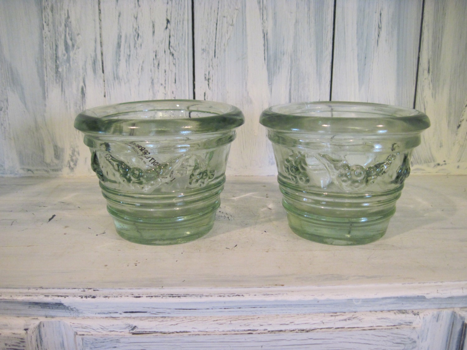 La Mediterranea handmade in Spain glass bowl set of 2 floral