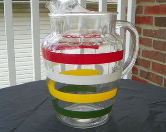 Popular items for striped pitcher on Etsy