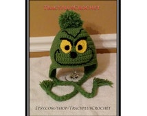 Popular items for crochet grinch hat on Etsy