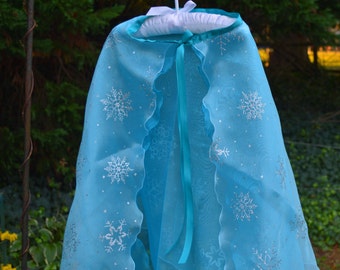 Truly SPECTACULAR Mini Train Length 39" Long Frozen Inspired ELSA Cape ...