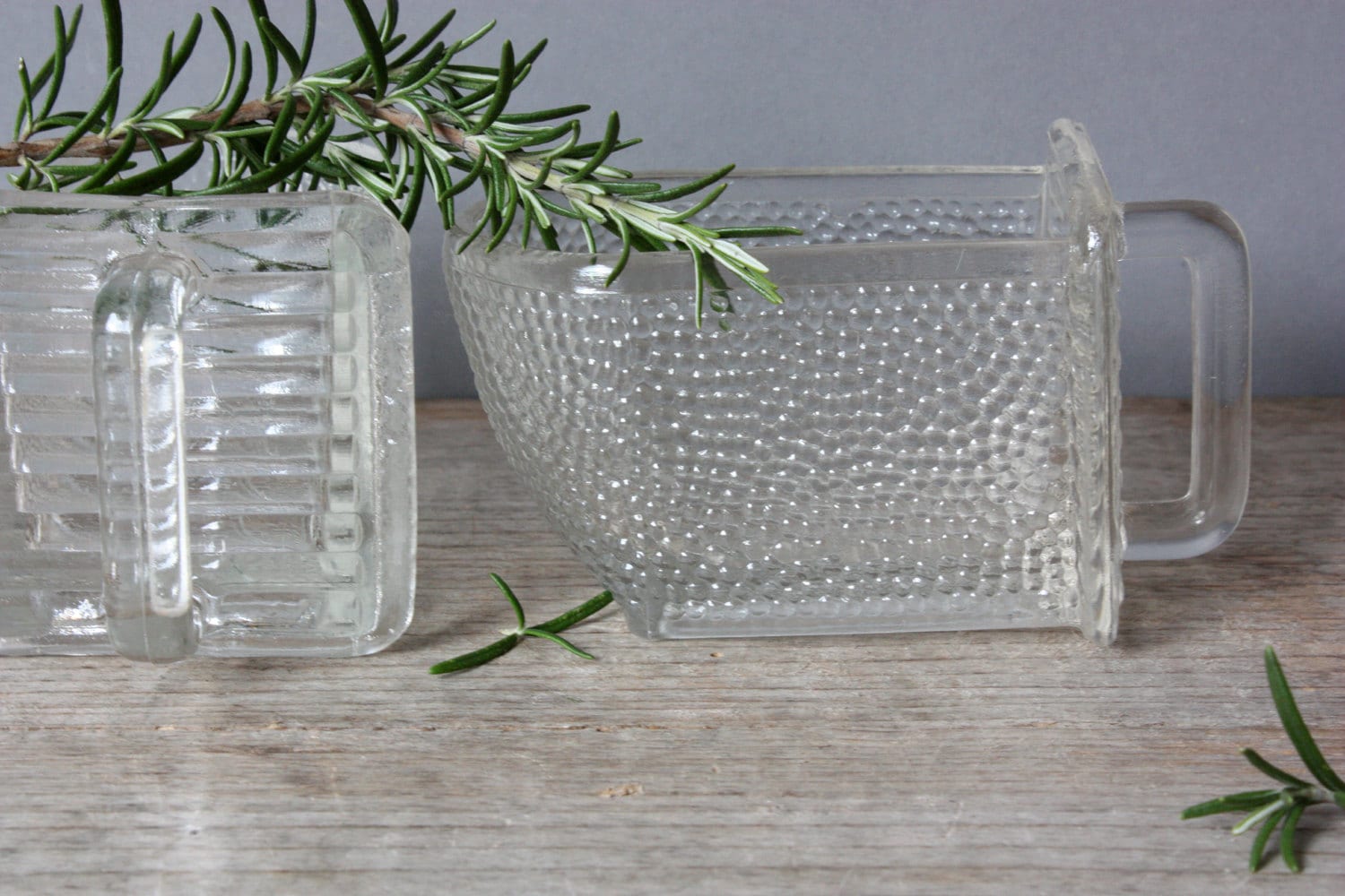 2 small scoops / old glass jars / scoop / pourer for kitchen cabinet ...