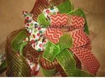 Popular items for deco mesh bow on Etsy