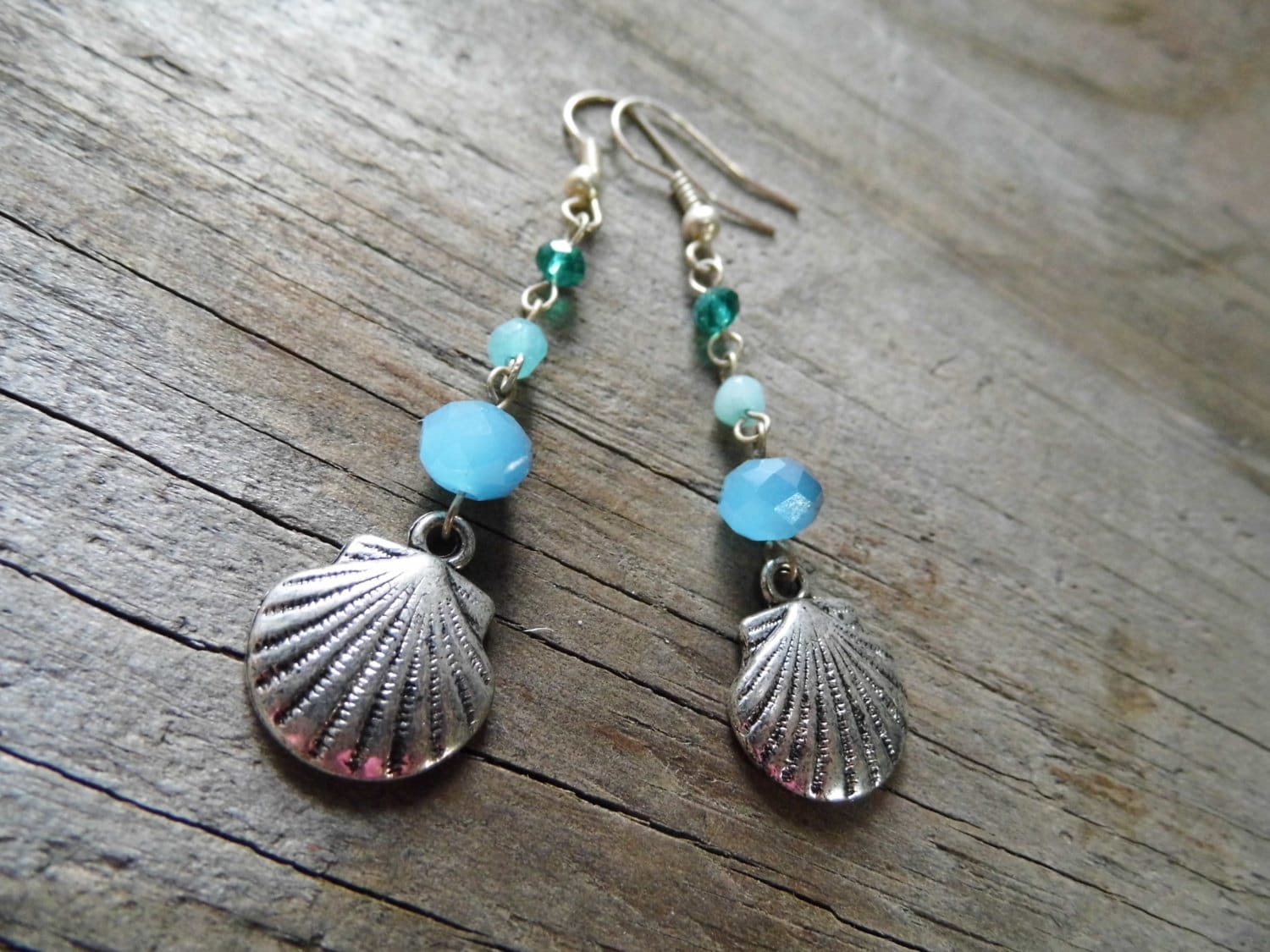 Beach Themed Jewelry Sea Shell Sea Shell Dangle By Calisunrise
