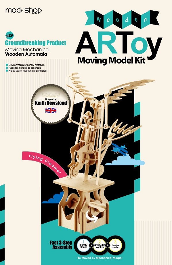 3D Wooden Puzzle Moving Model Kit DIY Moving Mechanical Wooden