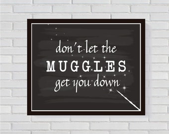 Popular items for muggles get you down on Etsy