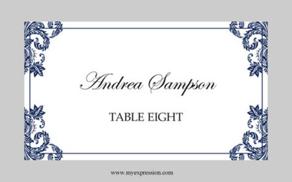 Folded Name Place Cards Template Software Free Download Bladeblade