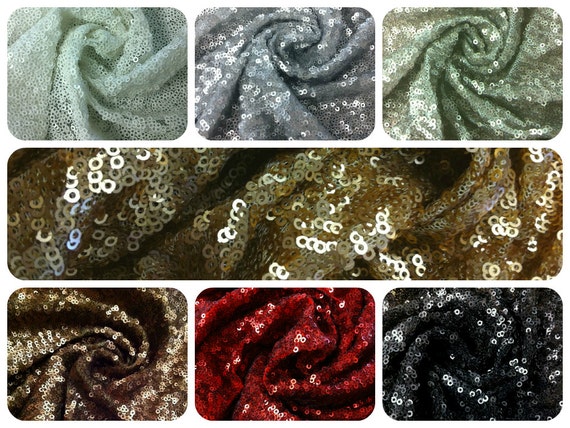 3mm Mini Matte Overlapping Sequins on Nylon Mesh by TripleTextile