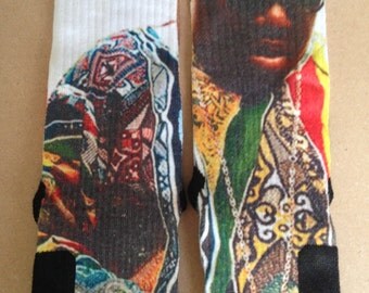 Notorious BIG Biggie Smalls Coogie Sweater Custom Nike Elite socks