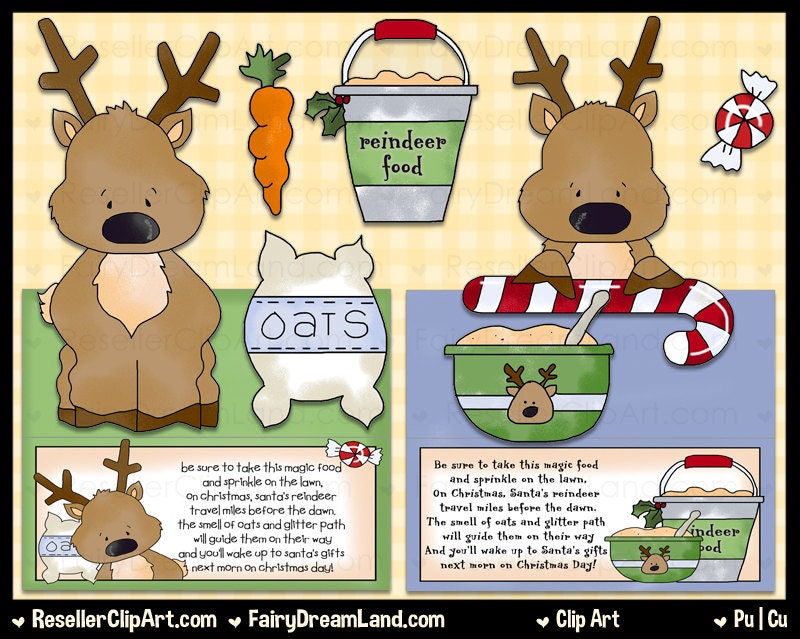 Reindeer Food Clip Art Commercial Use Digital by ResellerClipArt