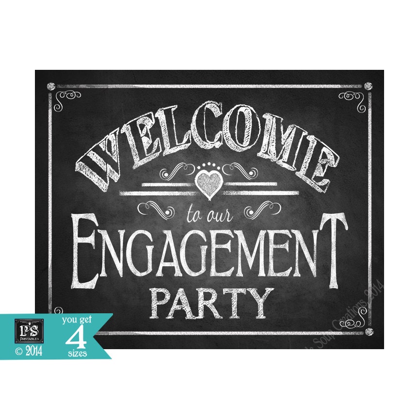 Printable WELCOME to our Engagement Party Printable Poster