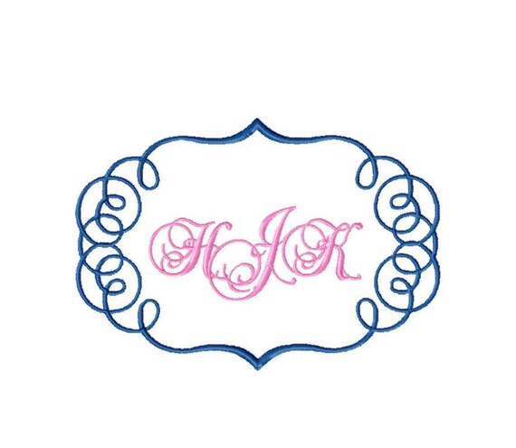 Embroidery Design fancy ornamental frame for by FabricModern