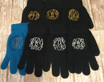Popular items for monogram gloves on Etsy