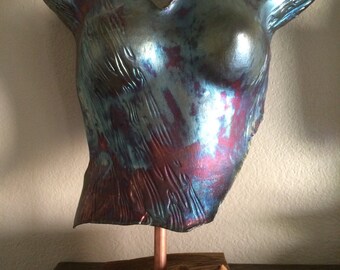 Items similar to HANDMADE FEMALE TORSO drawing 12 x 16 by Ewa Gawlik ...