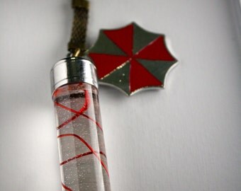 Resident Evil Inspired Red T Virus Capsule Pendant Necklace